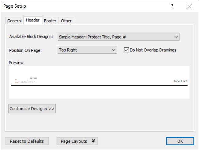 RS2 Documentation | Page Setup